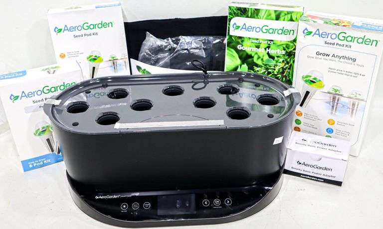 AeroGarden Bounty Basic Indoor Hydroponic Herb Garden - Black - Model ...