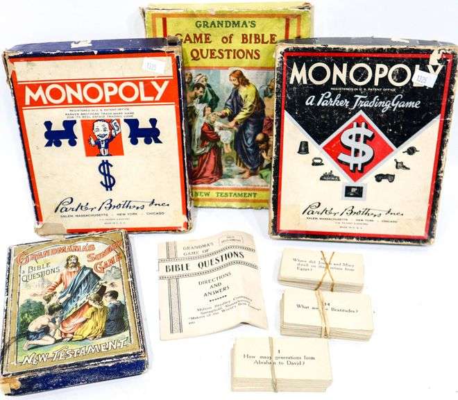 Vintage Games: Monopoly (Multiple Games) - and - Grandma's Game of ...