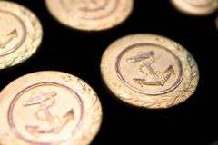 Gold Plated London Badge Button, LORD NELSON Anchor, Kings Meadow Lane ...
