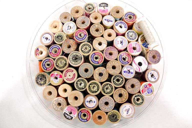 Vintage Thread Spool Round Holder Storage Shower Cap Celebrity ...