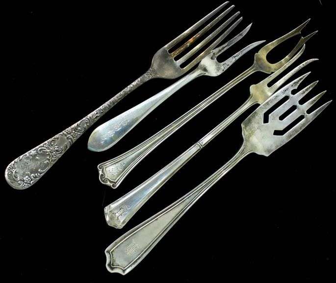 Sterling Silver Forks 85G Hallmark Alvin Sterling - Bunting Online Auctions