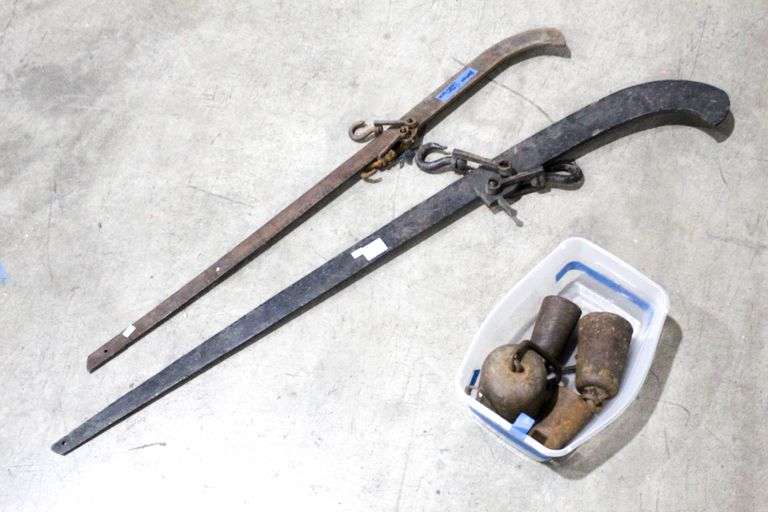 Antique Iron Metal Hanging Beam Bar Scales with Weights - Bunting ...