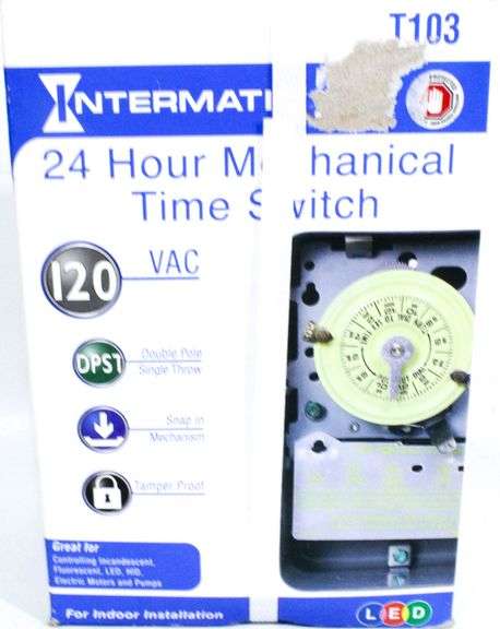 T103 Intermatic 24 Hour Mechanical Time Switch - Bunting Online Auctions