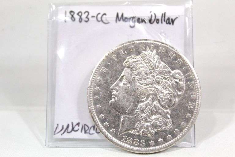 1883 "CC" Morgan Silver Dollar - Uncirculated - Bunting Online Auctions