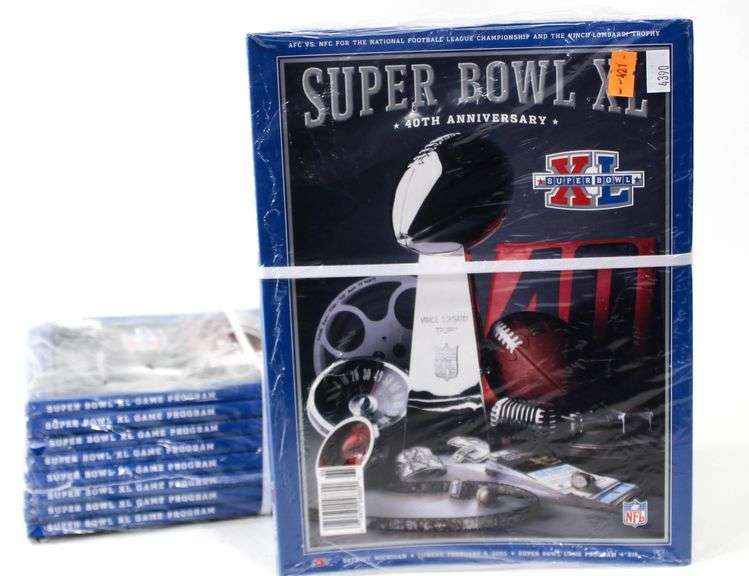 Super Bowl XL 40th Anniversary Game Programs - Bunting Online Auctions