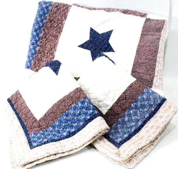 Patchwork Quilt and Pillow Shams Mediterranean Star, 100"x88" - Bunting ...