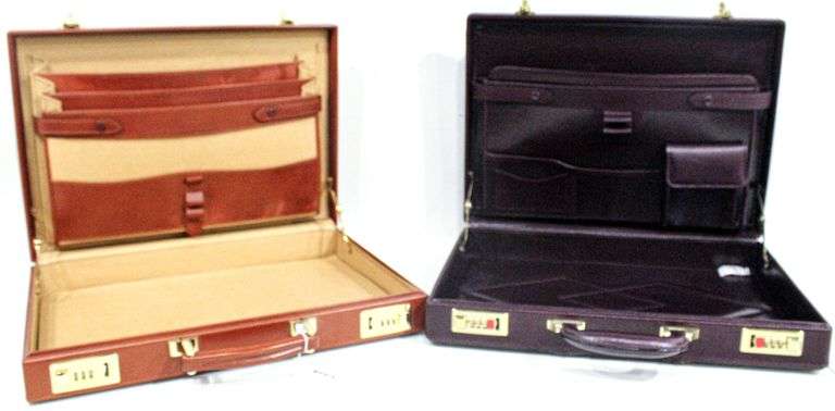 Black and Tan briefcases with number combination locks - Bunting Online ...