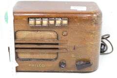 Vintage 1940s Philco Philcophone Desktop Intercom / Wood Cabinet Vacuum ...