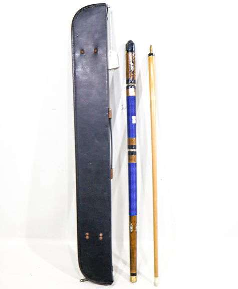 Minnesota Fats Pool Cue with Case - Bunting Online Auctions