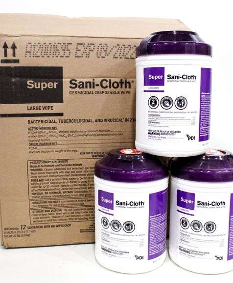 Super Sani-Cloth Germicidal Disposal Wipe - Multiple Containers ...