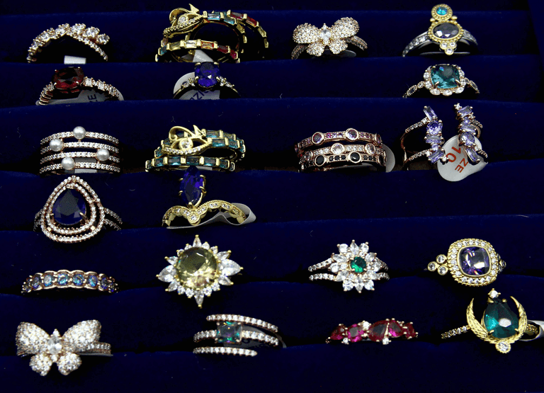 Bomb Party Rings, new with tags, in a display case. - Bunting Online ...