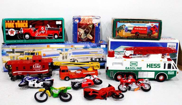 Hess / Texaco / Shell / Pepsi Cola Model Toy Trucks , Motorcycles ...