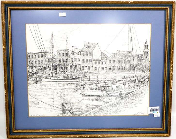 Signed and Numbered Limited Edition "Fells Point" by Martin Barry a.k.a ...
