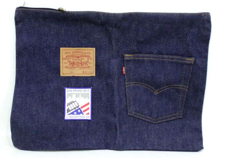 Vintage Levi Strauss 501 Denim Jeans Zipper Satchel Tote Bag - San ...