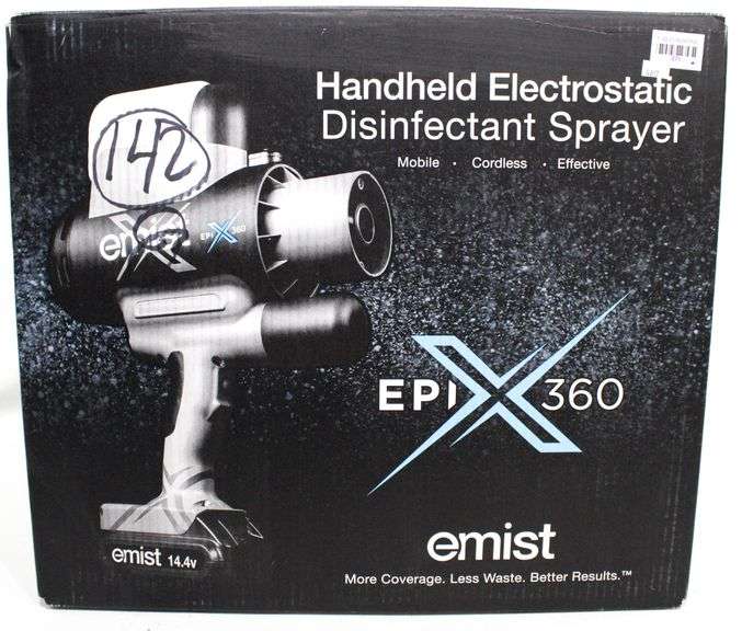 Handheld 14.4v Electrostatic Disinfectant Sprayer by Emist Model EPIX360 T2 U - Bunting Online ...