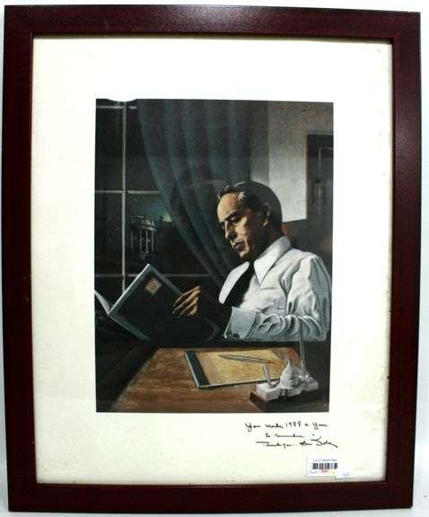 Portrait of Robert J. "Bob" Dole Personalized and Dated 1988 "Thank You ...
