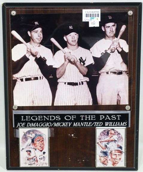 "Legends of the Past" Joe DiMaggio, Mickey Mantle, and Ted Williams ...