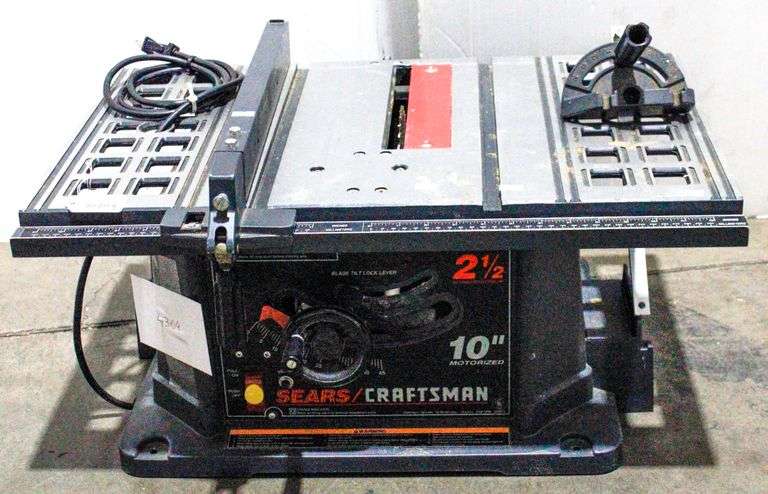 Sears Craftsman 10" Motorized Blade Tilt Lock Lever 2½ HP Table Saw ...