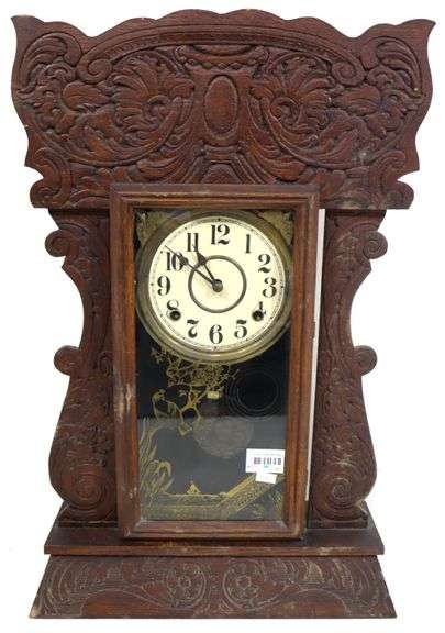 Antique Wm. L. Gilbert Gingerbread Mantel Clock Manufactured in 1896 ...