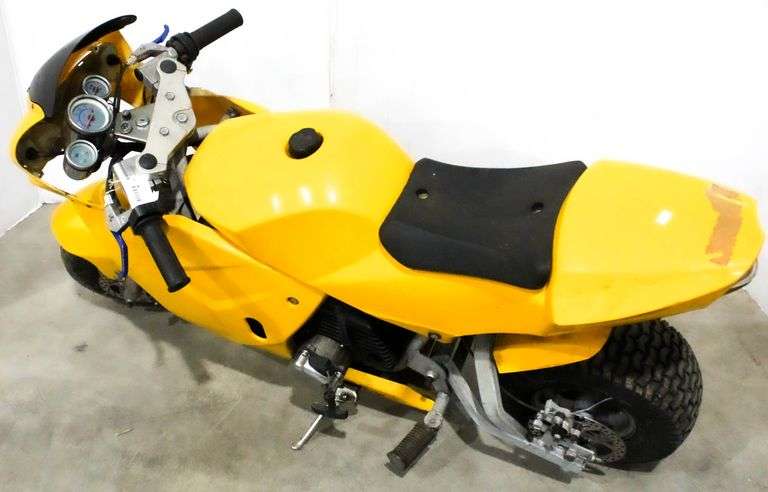 Yellow Pocket Bike - Keys are in the Office - Bunting Online Auctions