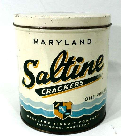 Vintage Maryland Saltine Crackers Container - Bunting Online Auctions