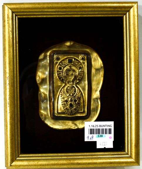 Hand-Enameled Murano Glass Bas-Relief by Ferro and Cimegotto (Believed ...