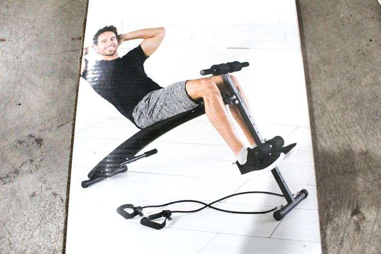 Crane Fitness Sit Up Bench with Exercise Bands - Bunting Online Auctions