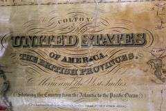 RARE 1853 dated Colton's Wall Map of the United States of America, the ...