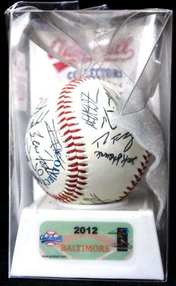 2012 Baltimore Signed Autographed Baseball in Display Case - Bunting ...