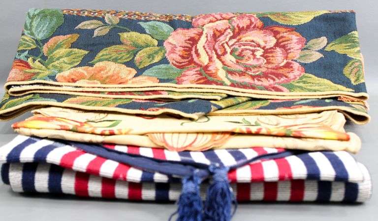 Set of Three Table Runners, Pumpkin / Fall, Stars and Stripes-Red White ...