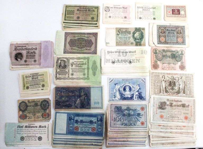 100+ 1920s German Bank Notes, Currency. Weimar Republic. - Bunting ...