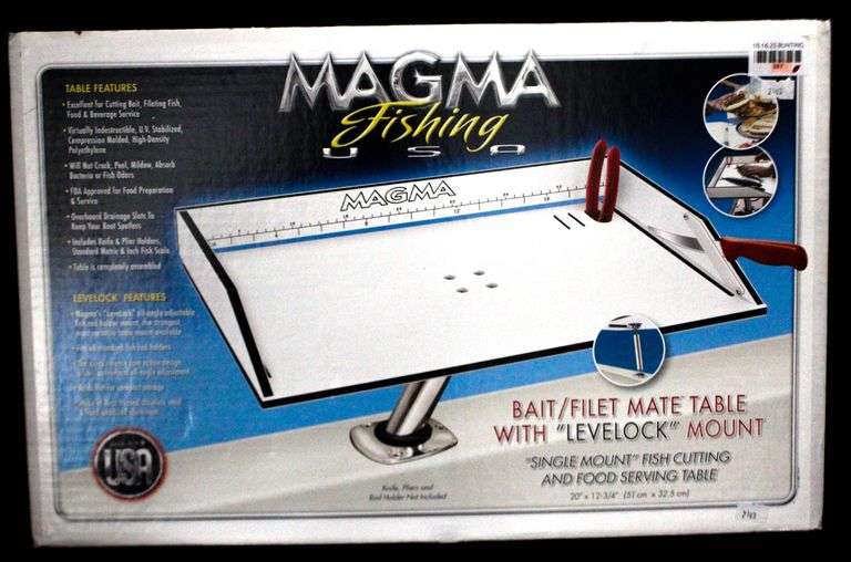 Magma Fishing Bait / Filet Mate Table with Level Lock Mount - Bunting ...