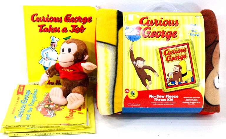 Curious George Learning Activities Toys: No-Sew Fleece Throw, Make Your ...