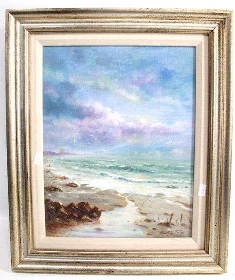 Signed "Return to The Sea" by Russell Lee Finley ( American 1929-2006 ...