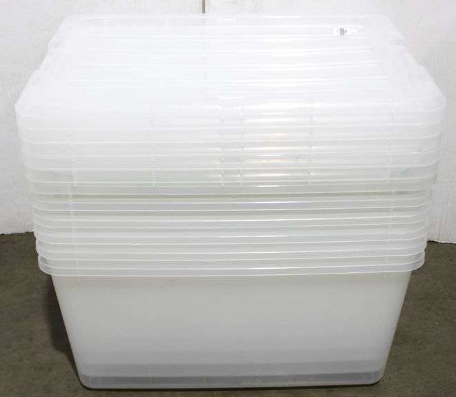 Clear Stack Storage Containers with Lids. - Bunting Online Auctions