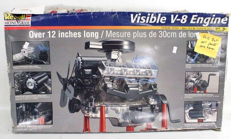 Visible V-8 Engine Model by Revell Monogram - Bunting Online Auctions