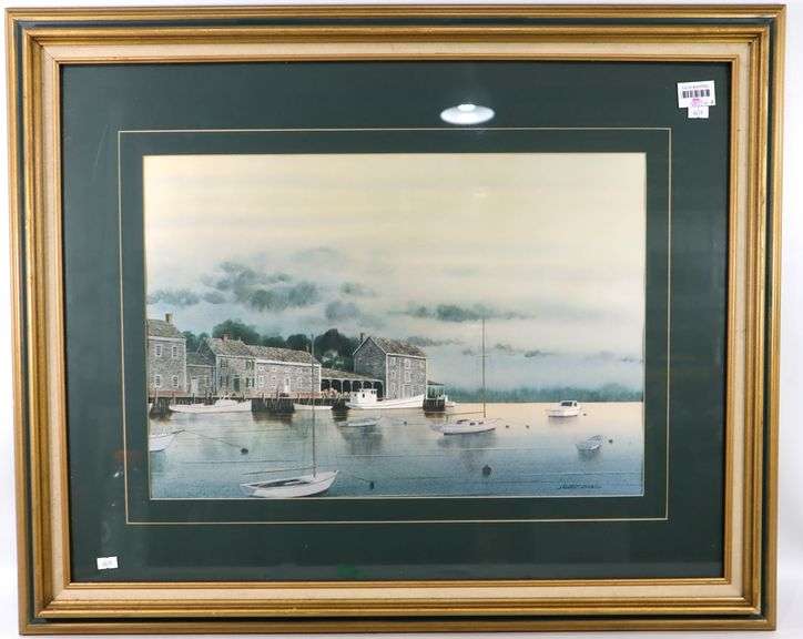 "Days End" by J. Robert Burnell (Virginia, 1929 – 2021) - 30 x 26 ...