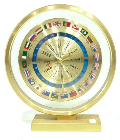 Vintage Bulova World Floating Flags and Airplane Secondhand Quartz ...