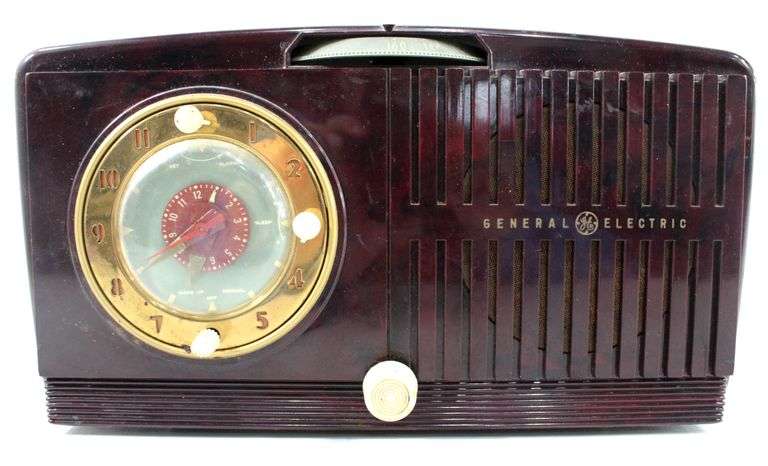 Vintage 1952ish General Electric Radio Alarm Clock Model 515F - Bunting ...