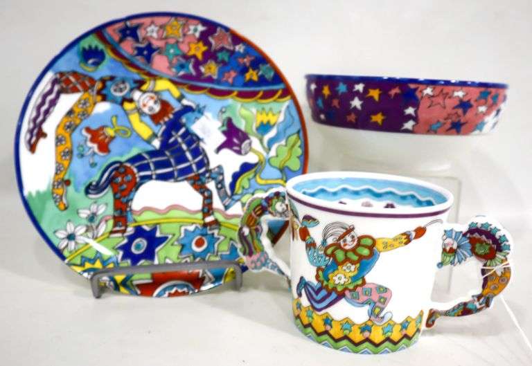 Tiffany & Co. 1997 "Fantasy" Designed by Gene Moore Plate / Bowl / Cup ...