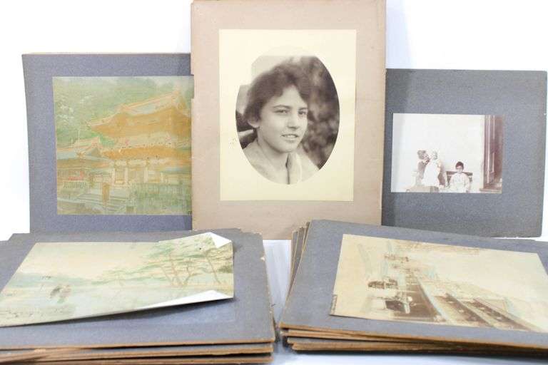 Collection of pre war Autochrome colored photographic prints from the ...