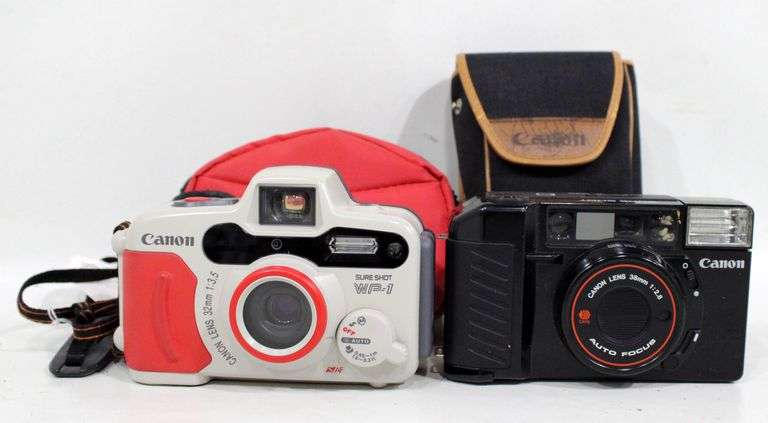 Canon Sure Shot WP-1 32mm -and- Canon Auto Focus 38mm Camera with Case ...