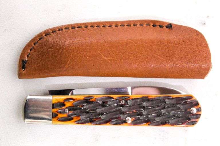 OHTA ( Hiroaki ) , Custom single blade " Pen" Knife with leather case ...