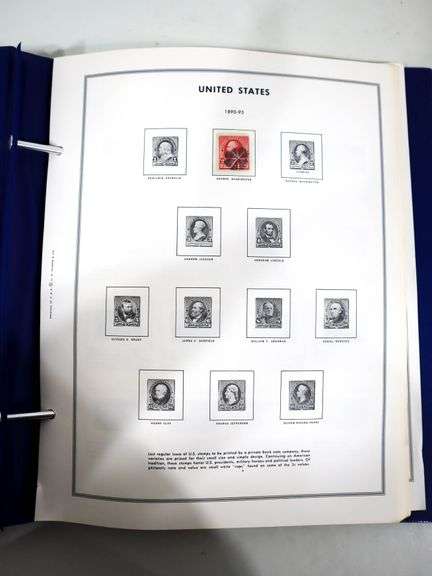United States Liberty Stamp Album with Stamps - Bunting Online Auctions