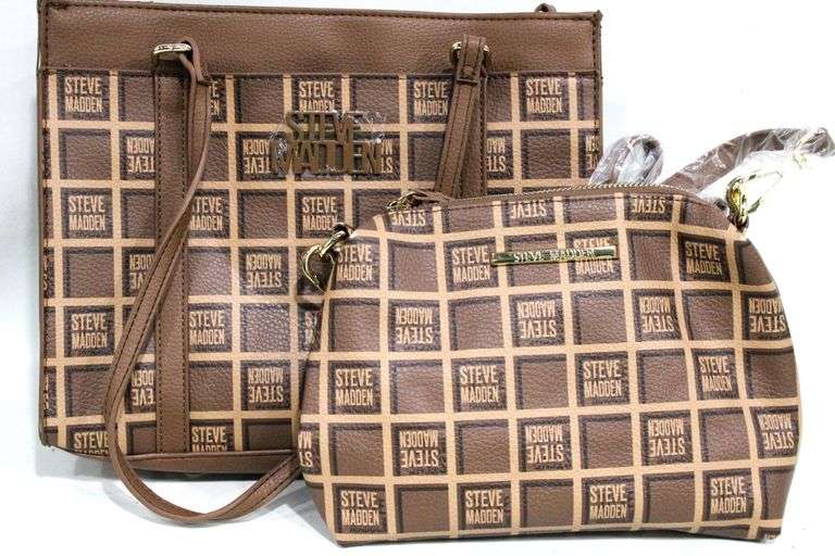 Steve Madden Signature Logo Satchel and Drop-in - Bunting Online Auctions