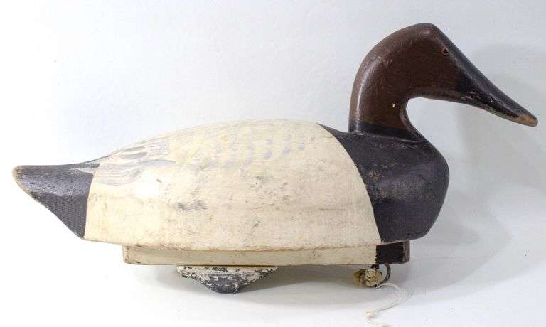 Signed and Dated - Vintage Hand painted Canvas Back Drake Duck decoy ...