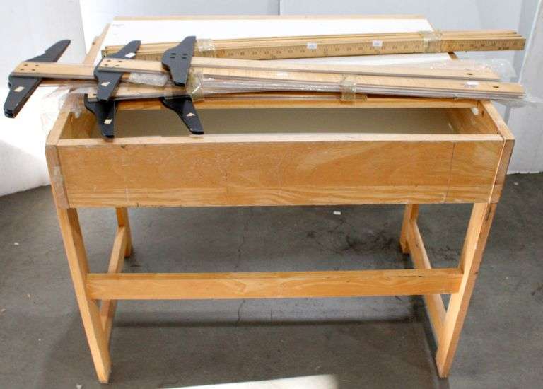 Drafting Table / Desk with T-Squares - Bunting Online Auctions