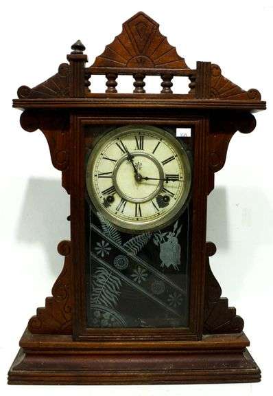 Antique Waterbury Clock Co. Waterbury Conn. Gingerbread Mantel Clock ...