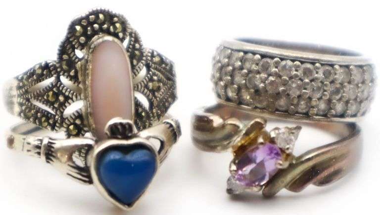 Sterling Silver Ring Collection, Amethyst, CZ, and More. - Bunting ...