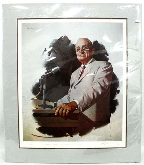 Artist Proof Untitled Portrait of Harry S. Truman ©1969 by Harry ...
